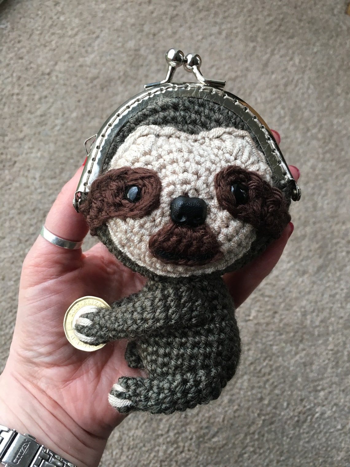 Sloth Coin Purse Crochet Pattern | Etsy