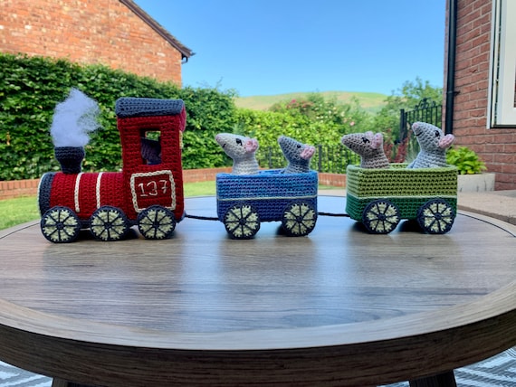 Mouse in a Train Crochet Pattern | Etsy