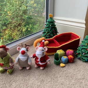 Christmas Mice, Tree & Sleigh Crochet Pattern - Etsy