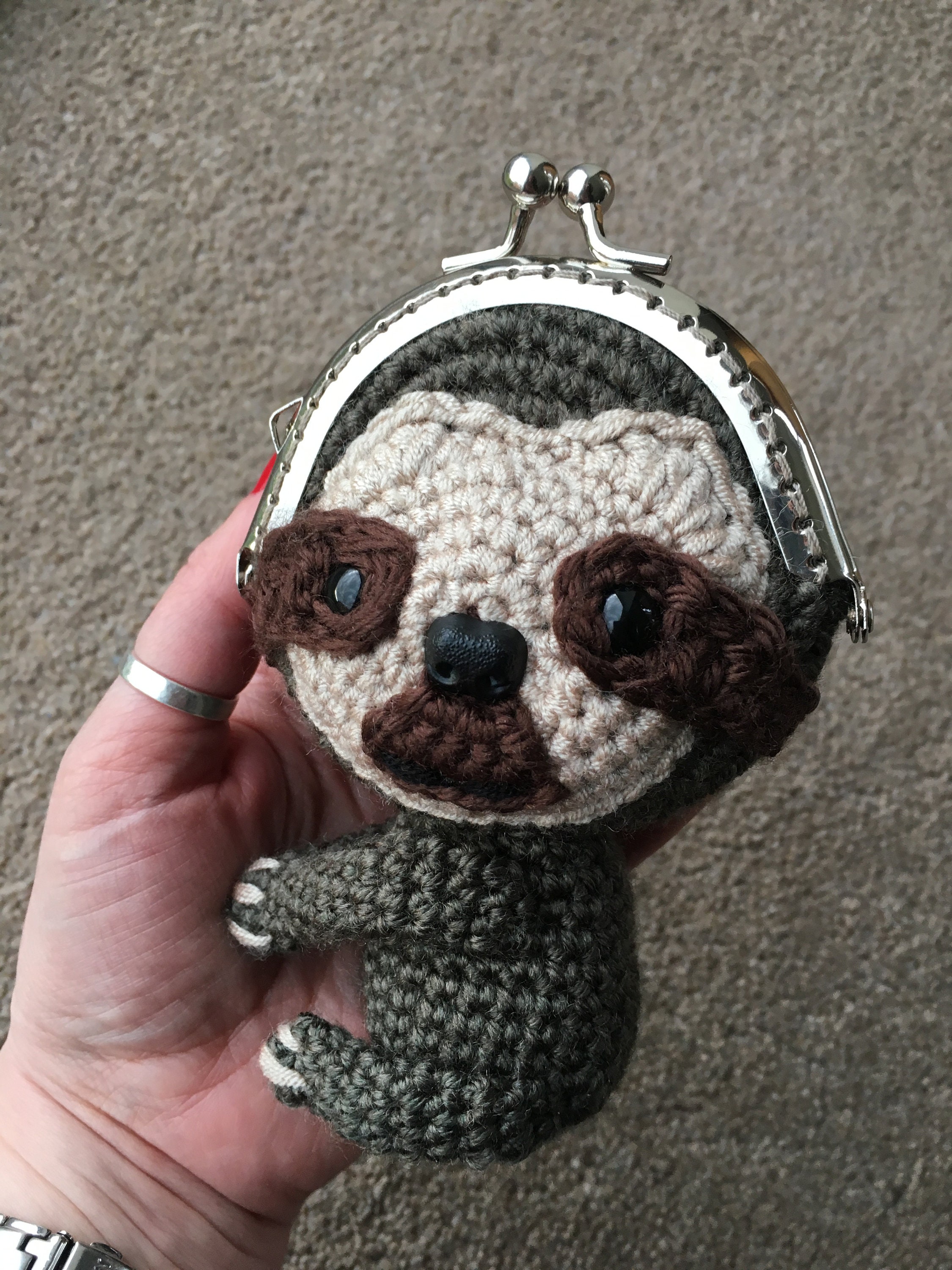 Sloth Coin Purse Crochet Pattern | Etsy