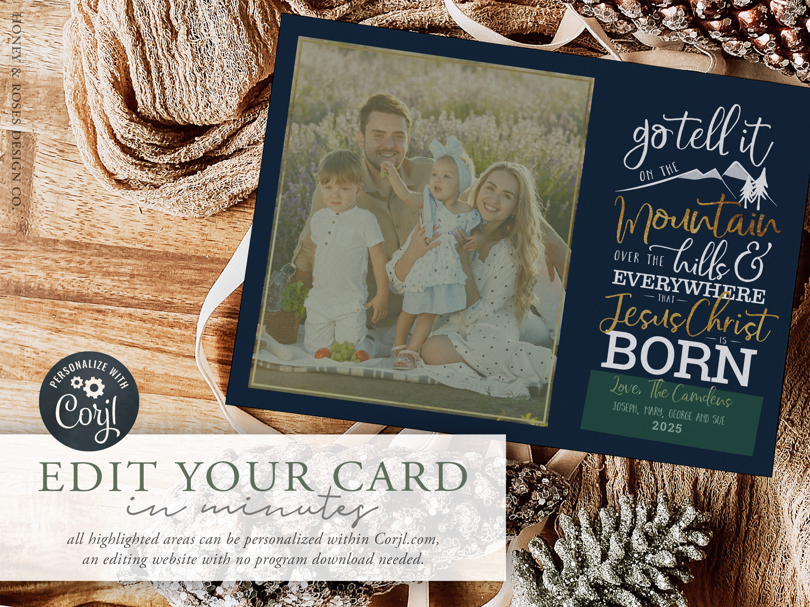 Editable Go Tell It on the Mountain Christian Hymn Christmas | Etsy