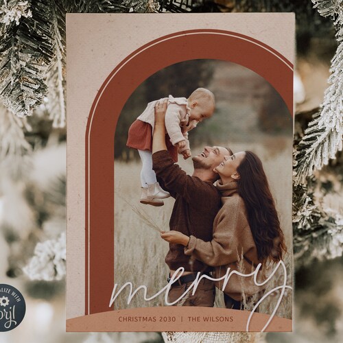 Editable Instant Download Custom Photo Christmas Card - Etsy