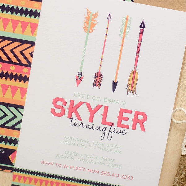 Aztec Invitation - Etsy