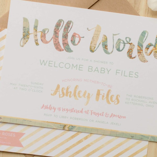 Hello World Map Download - Etsy