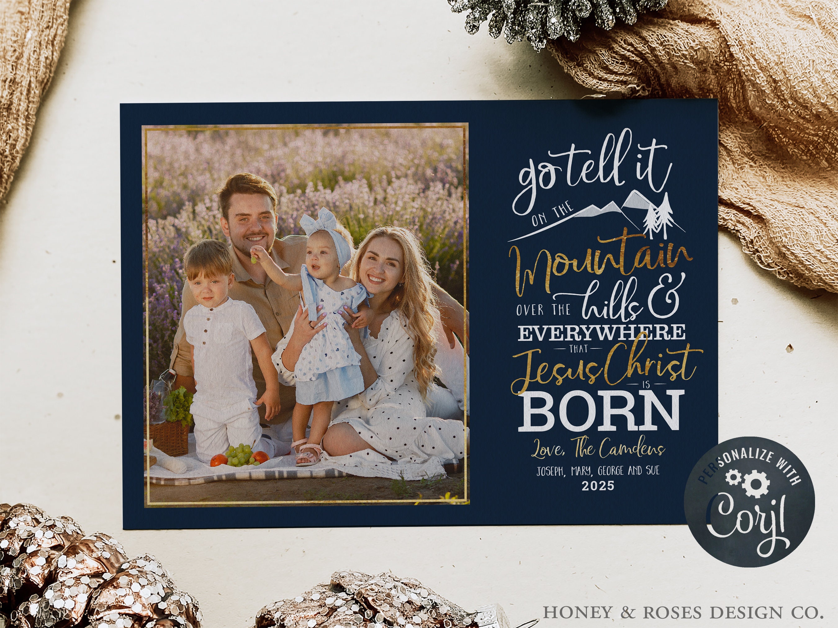 Editable Go Tell It on the Mountain Christian Hymn Christmas | Etsy