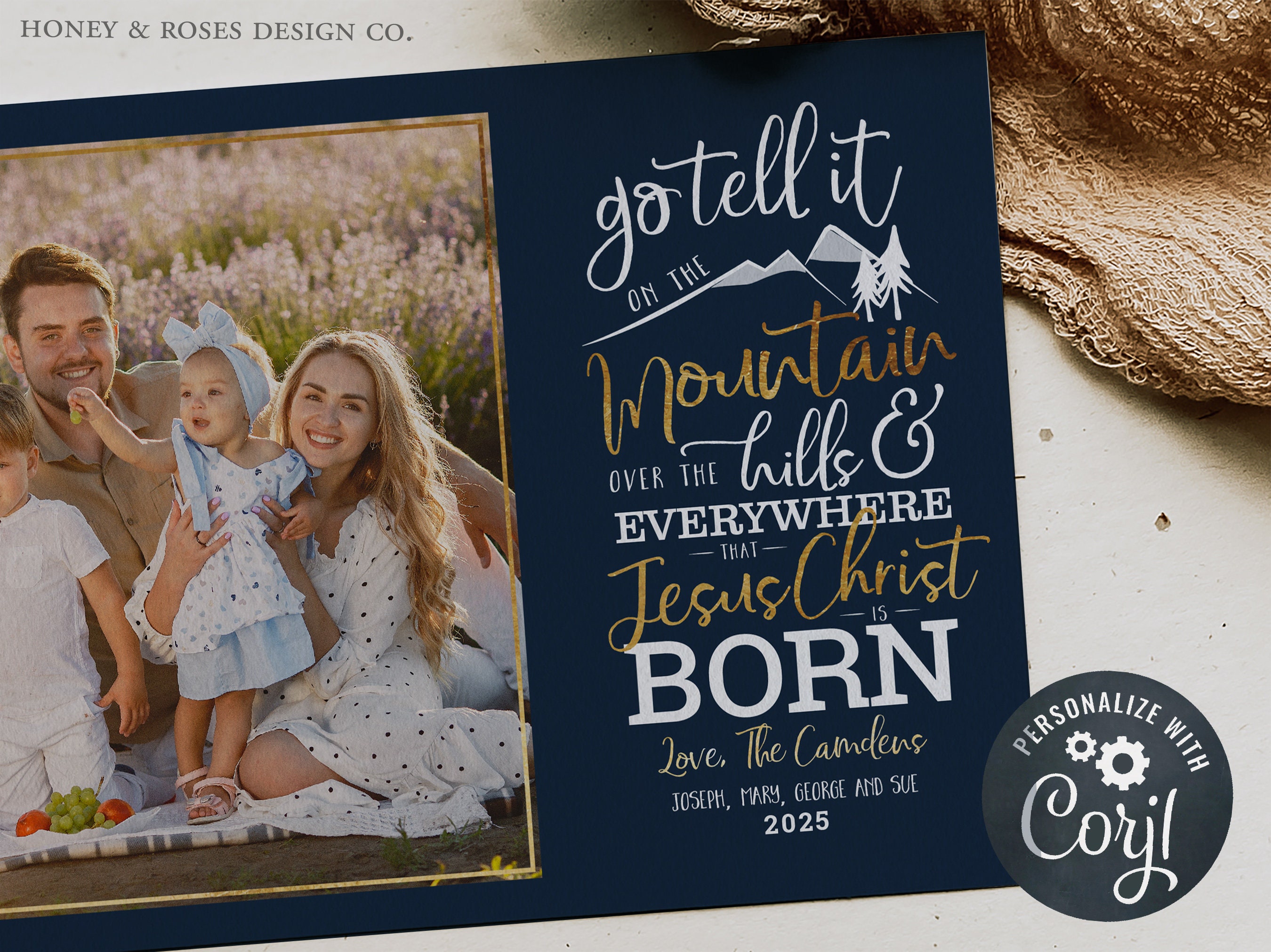 Editable Go Tell It on the Mountain Christian Hymn Christmas | Etsy