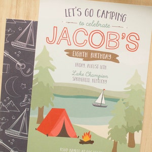 Editable Camping Birthday Invitation, Instant Download - Etsy