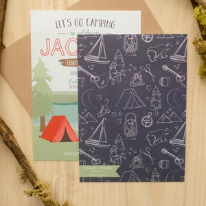 Editable Camping Birthday Invitation, Instant Download - Etsy