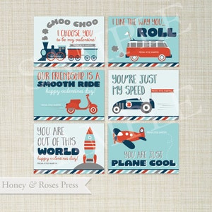 Trains, Planes & Automobiles Valentine's Day Cards . Transportation ...