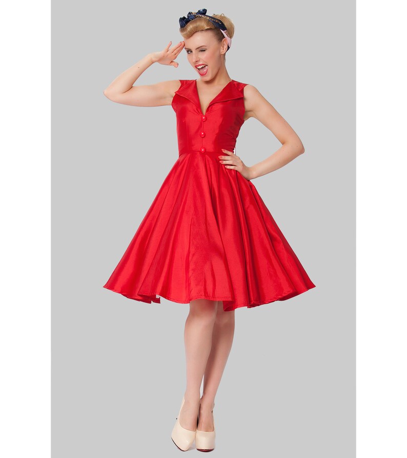 SEXYHER Ladies 1950's Vintage Style V Neck Classic Tea - Etsy