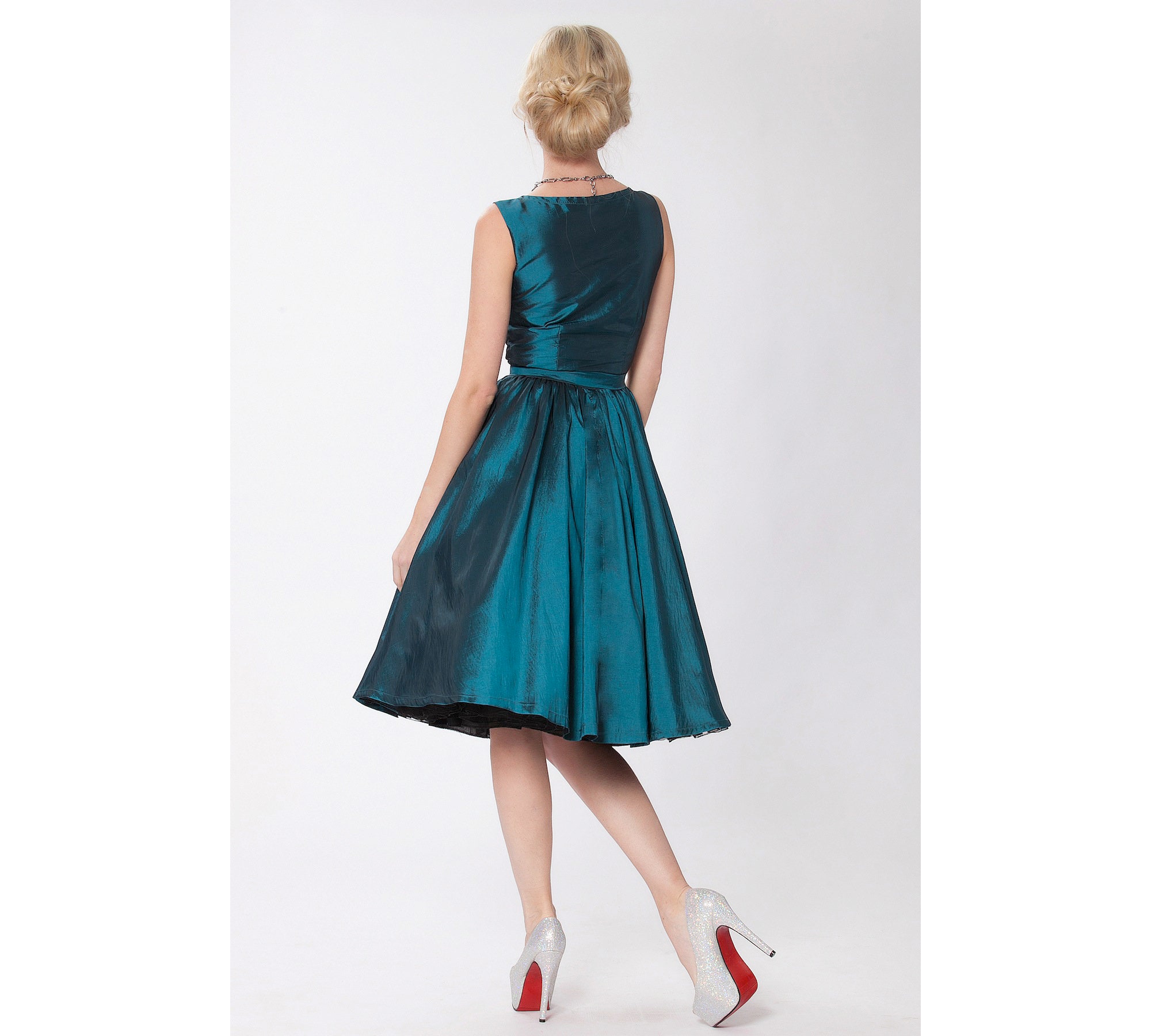 SEXYHER Ladies 1950's Vintage Audrey Hepburn Dress Pink, Lilac, Orange ...