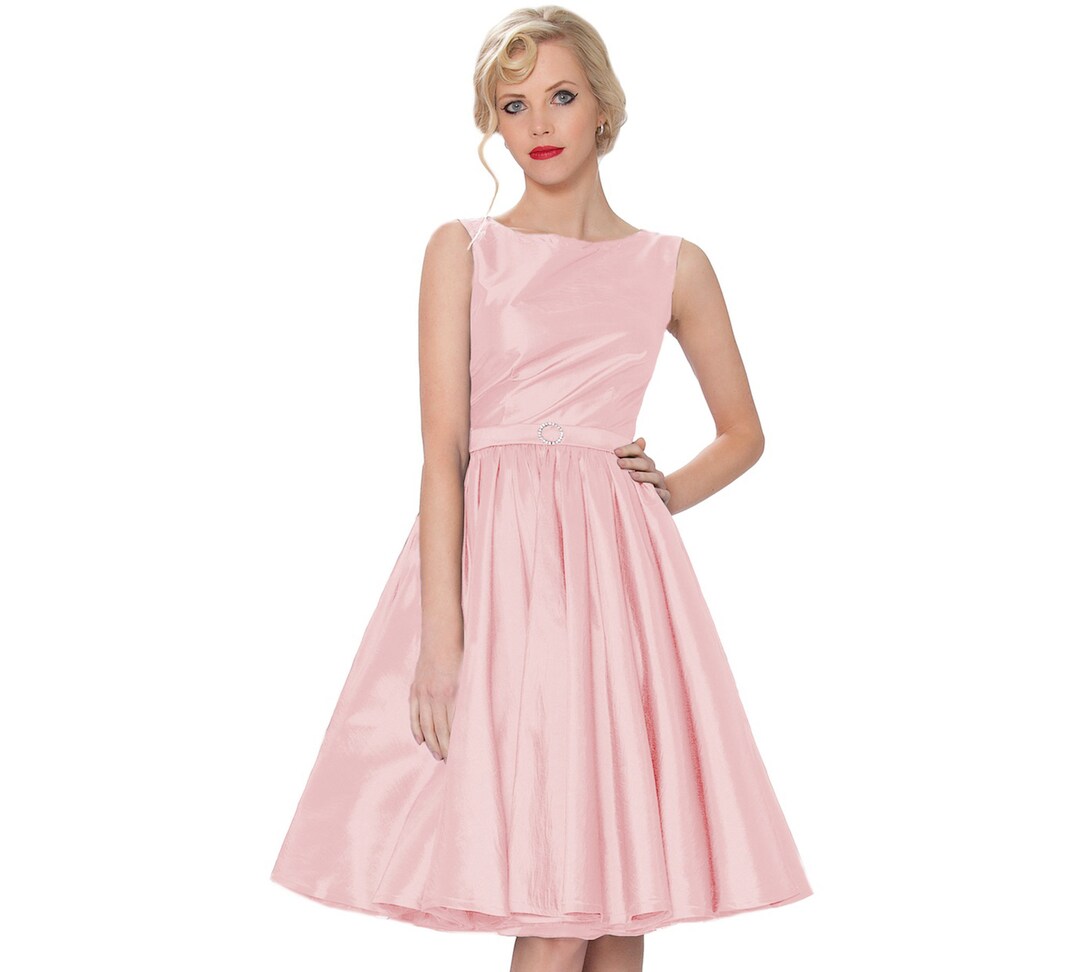 SEXYHER Ladies 1950's Vintage Audrey Hepburn Dress Pink, Lilac, Orange ...