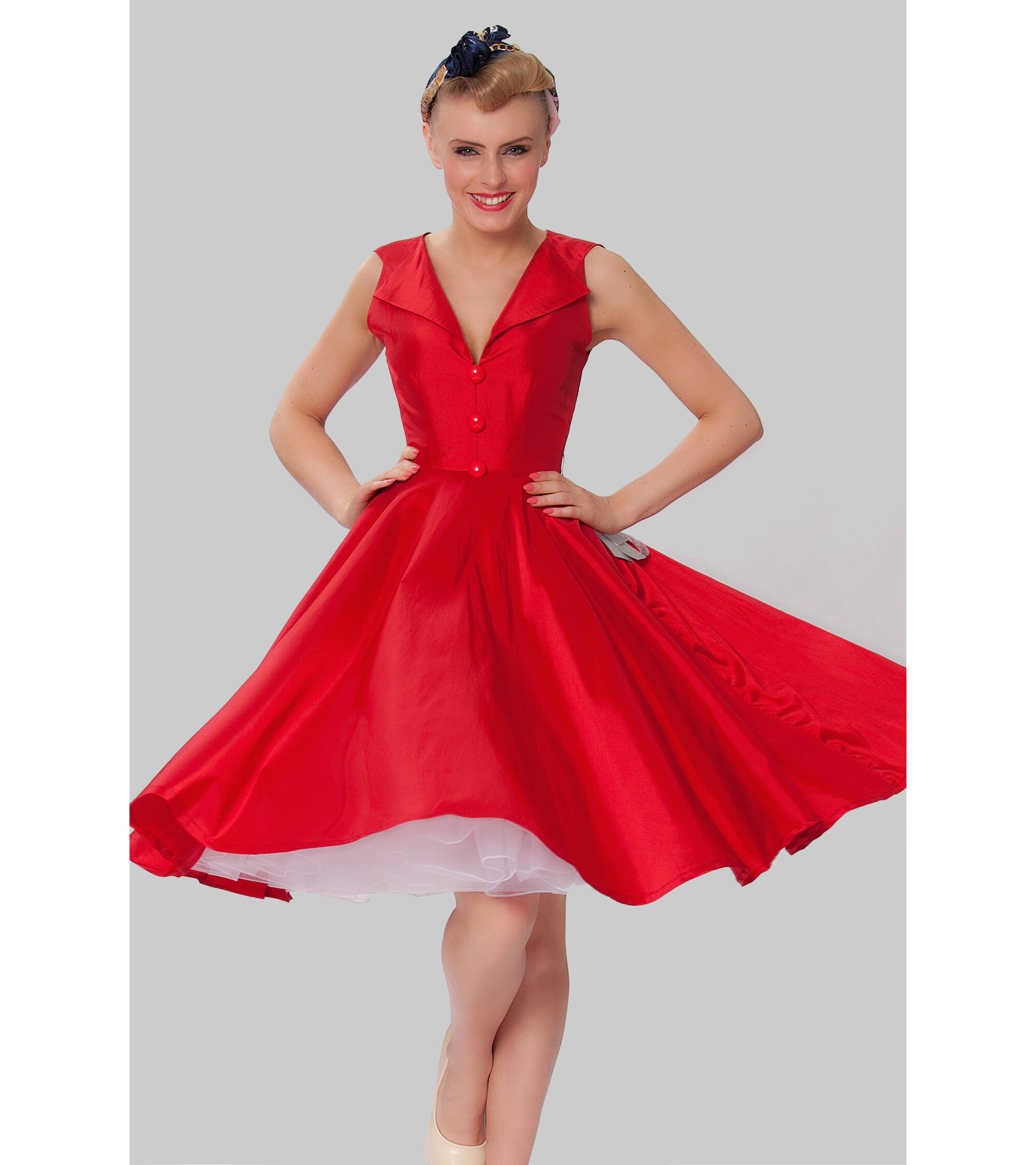 SEXYHER Ladies 1950's Vintage Style V Neck Classic Tea - Etsy