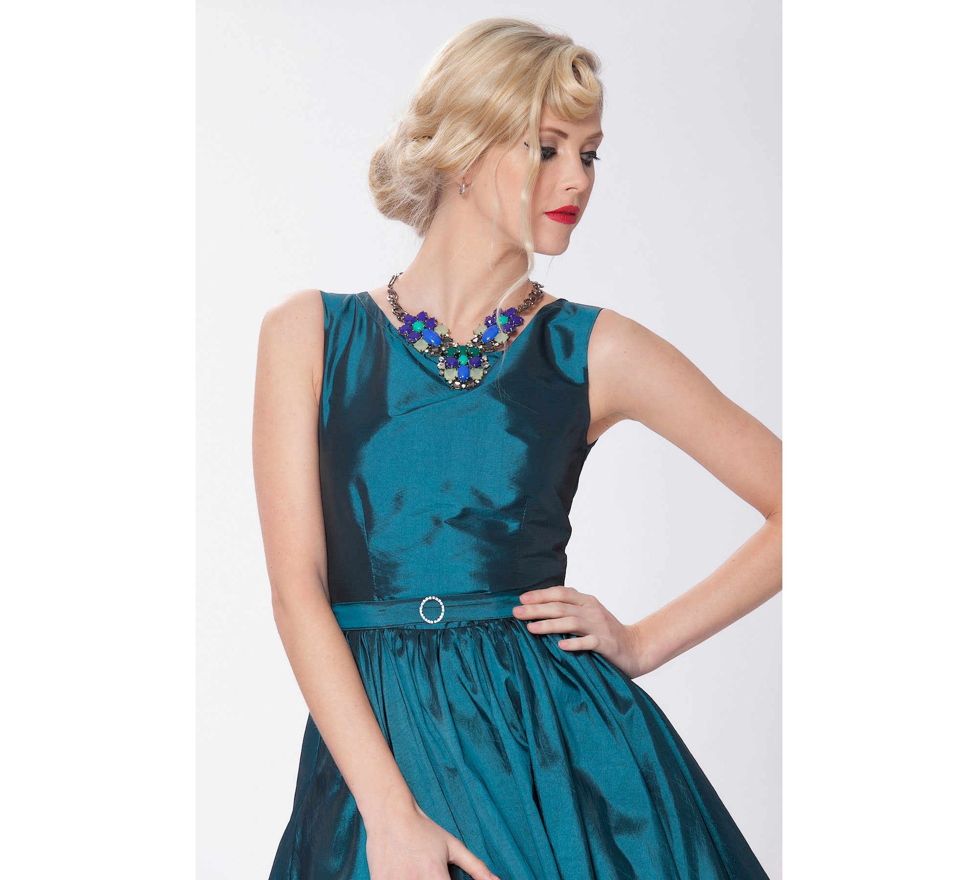 SEXYHER Ladies 1950's Vintage Audrey Hepburn Dress Pink, Lilac, Orange ...