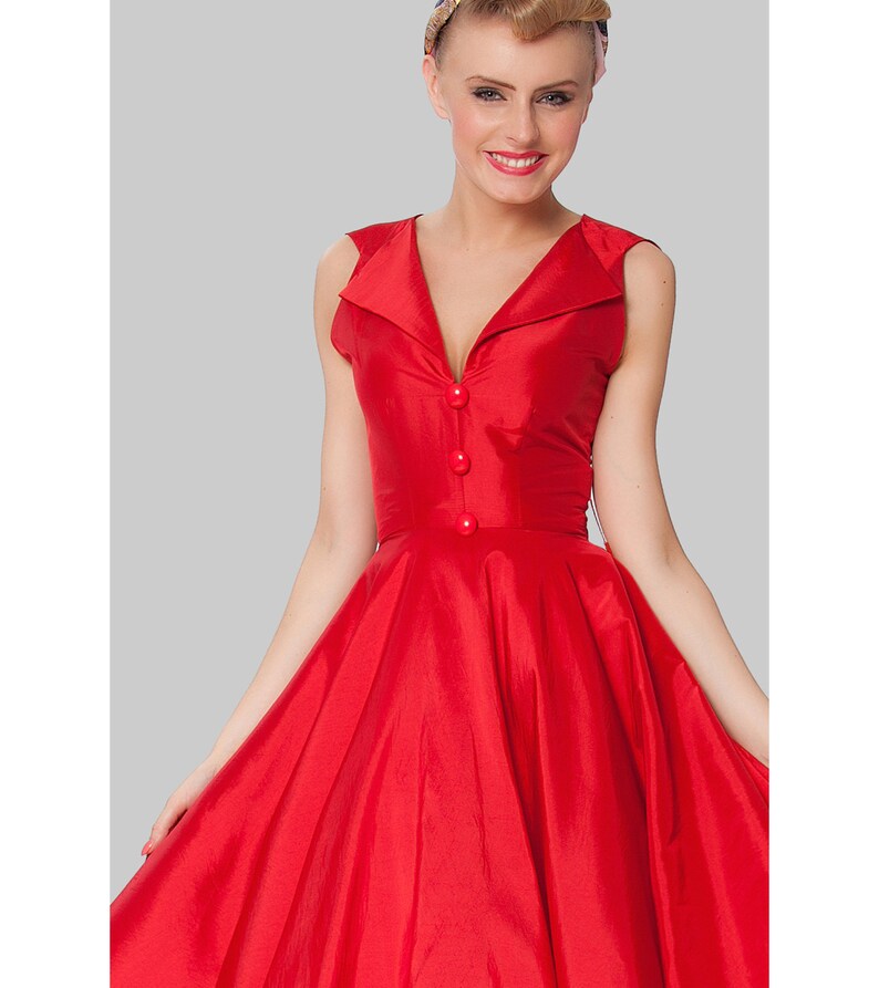 SEXYHER Ladies 1950's Vintage Style V Neck Classic Tea - Etsy