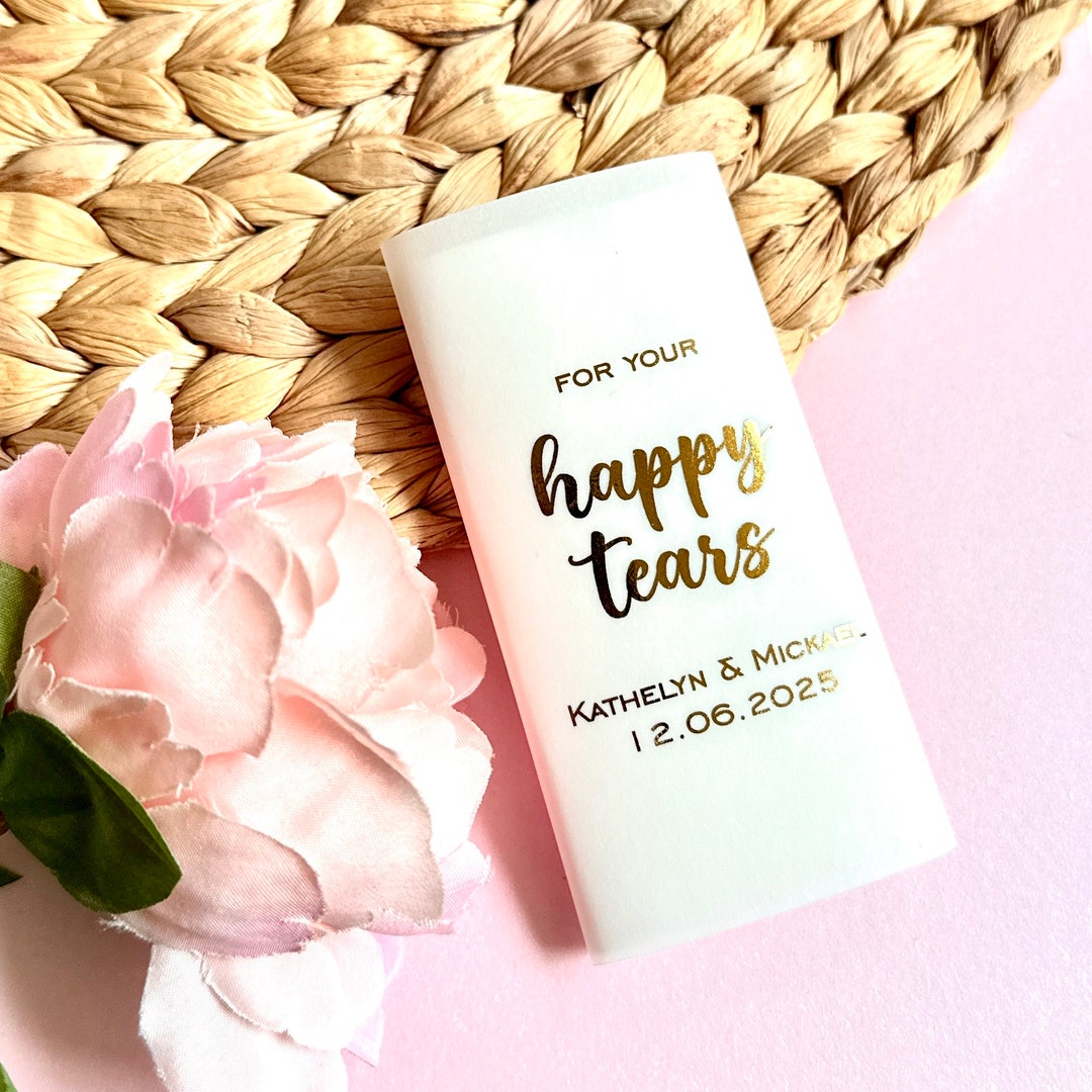 Gold Foil Happy Tears Wedding Favor: Vellum Tissue Pack - Etsy