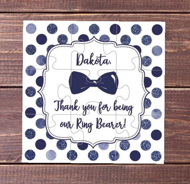 Thank You for Being Our Ring Bearer Thank You Cards Wedding - Etsy