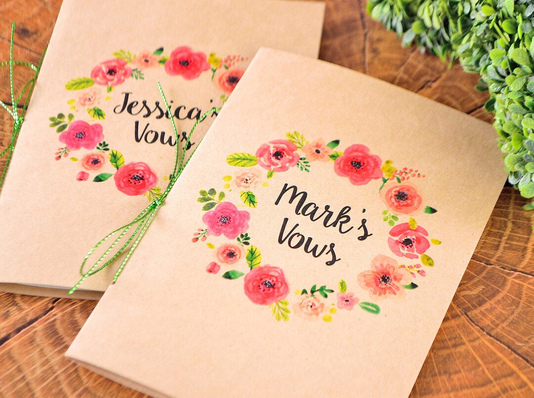 Wedding Vows, Wedding Vow Books, Vows Books, Vow Booklet, Bride and ...