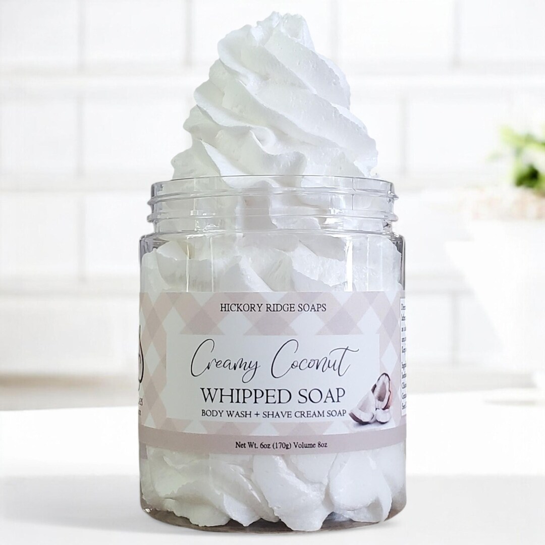 Fluffy Whipped Body Frosting - Creamy Coconut Whipped Soap - Bath Soap ...