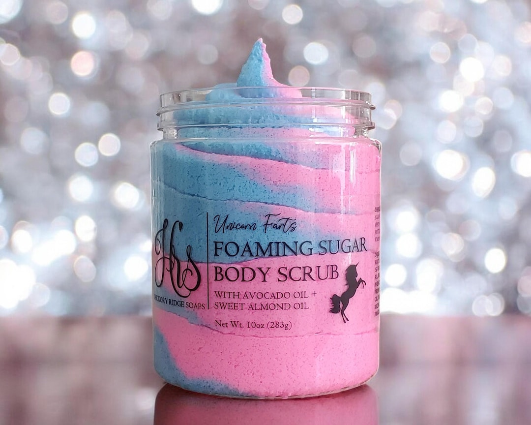 Magical Unicorn Farts Whipped Sugar Scrub - Indulge in Sweet Strawberry ...