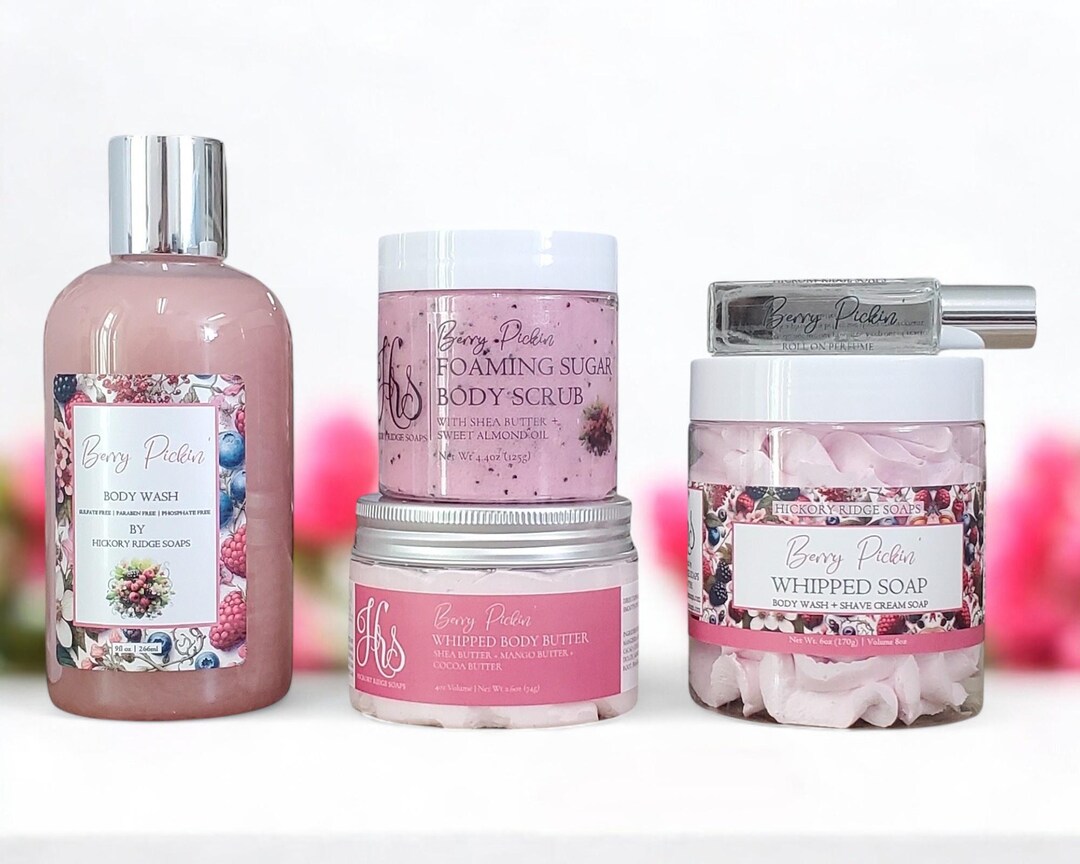 Ultimate Berry Pickin' Pamper Set: Luxurious Body Wash, Sugar Scrub ...