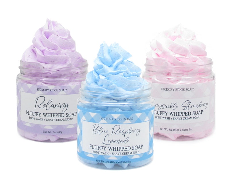 Whipped Soap Bundle of 3 Fluffy Whipped Soap in 4oz Jars - Etsy