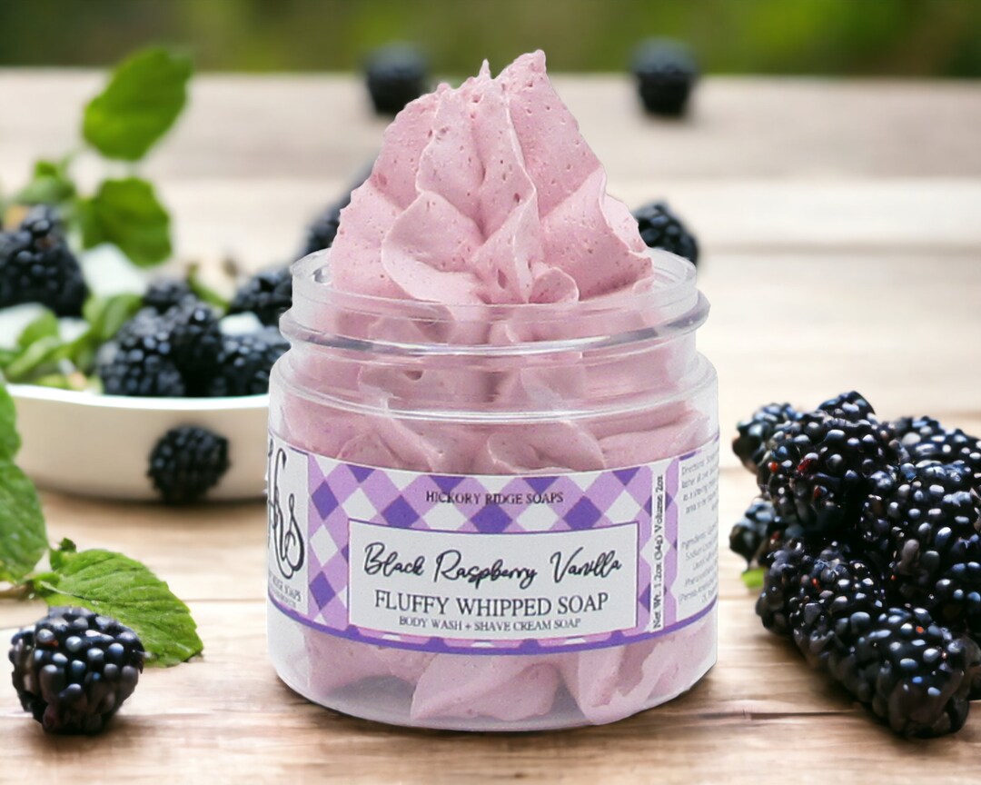 Fluffy Whipped Soap Black Raspberry Vanilla Travel Size Cream Soap ...