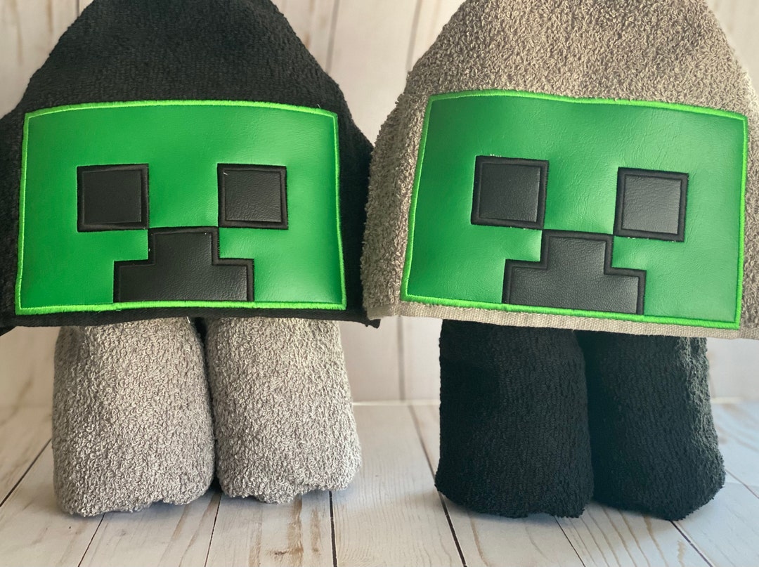 Minecraft Hooded Towel, Beach Towel, Bath Towel - Etsy