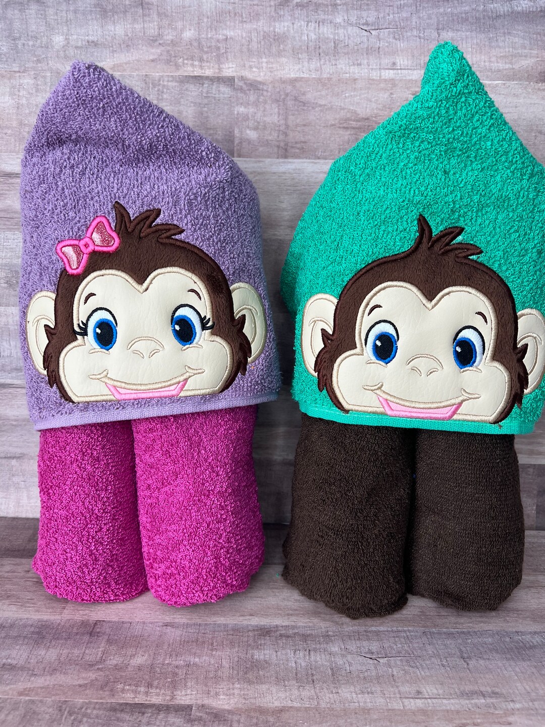 Monkey Hooded Towel, Baby Monkey, Bath Towel, Beach Towel - Etsy