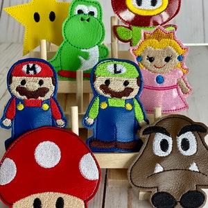 Mario Guys Finger Puppets, Playtime, Puppets - Etsy