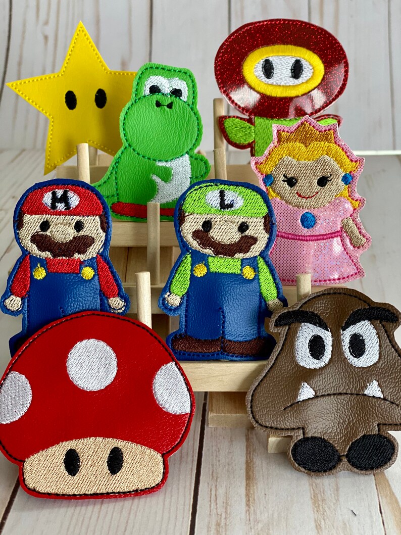 Mario Guys Finger Puppets Playtime Puppets - Etsy