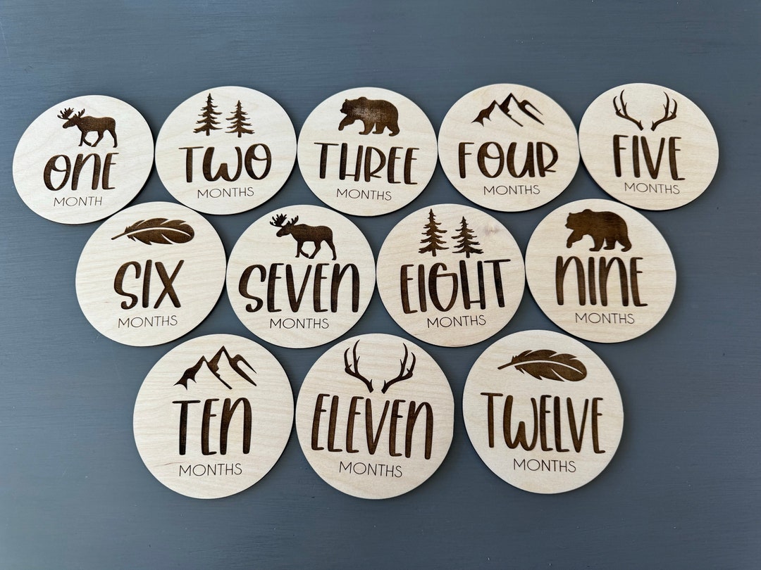 Wilderness Baby Milestones Disc, Photo Prop, Monthly Birthday ...