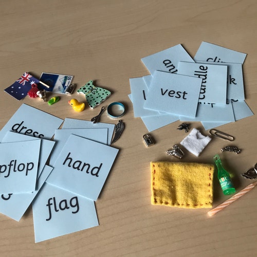 Montessori Pink Box Objects & Cards CVC Words Phonics Home - Etsy UK