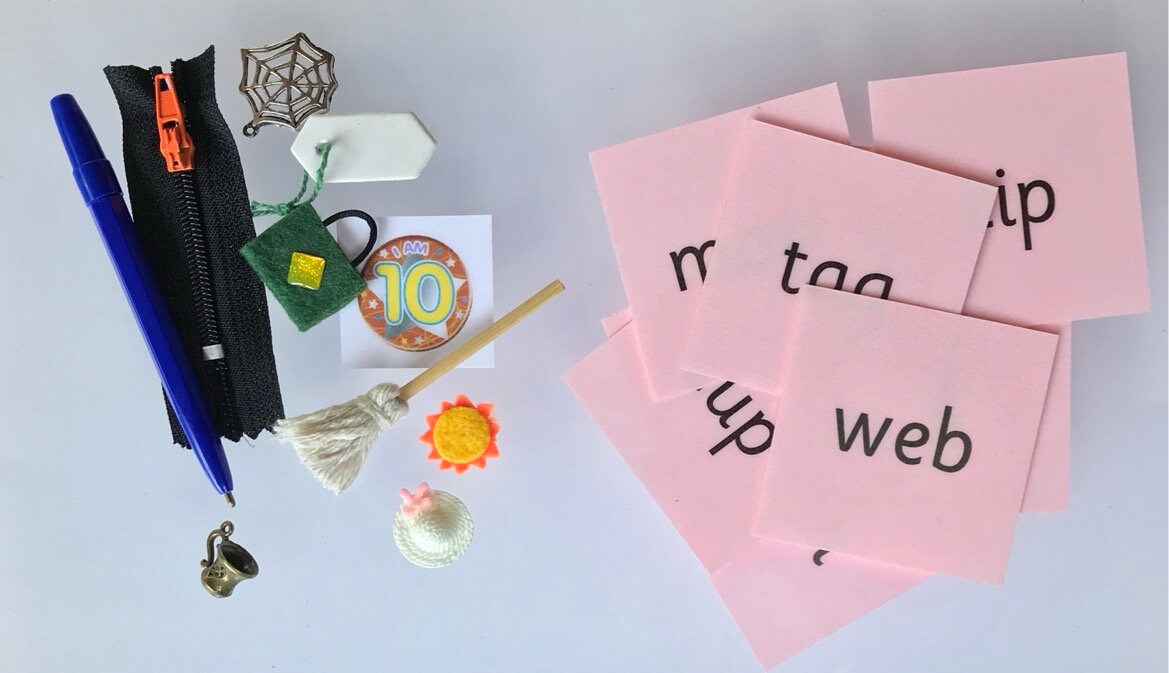 Montessori Pink Box Objects & Cards CVC Words Phonics Home - Etsy UK