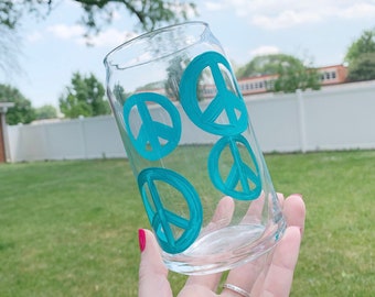 Hand Painted Beer Can Glass - Etsy