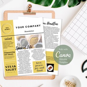 DIY Newsletter Template Fully Editable Email Marketing Small Business ...