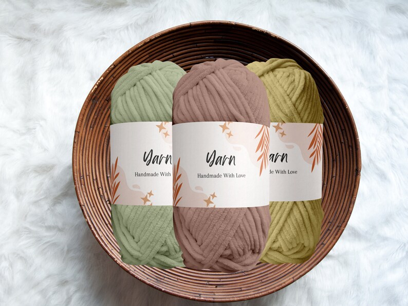 Editable BOHO Yarn Ball Wrap Label Template, Fiber Care Tag, Hand Dyed ...