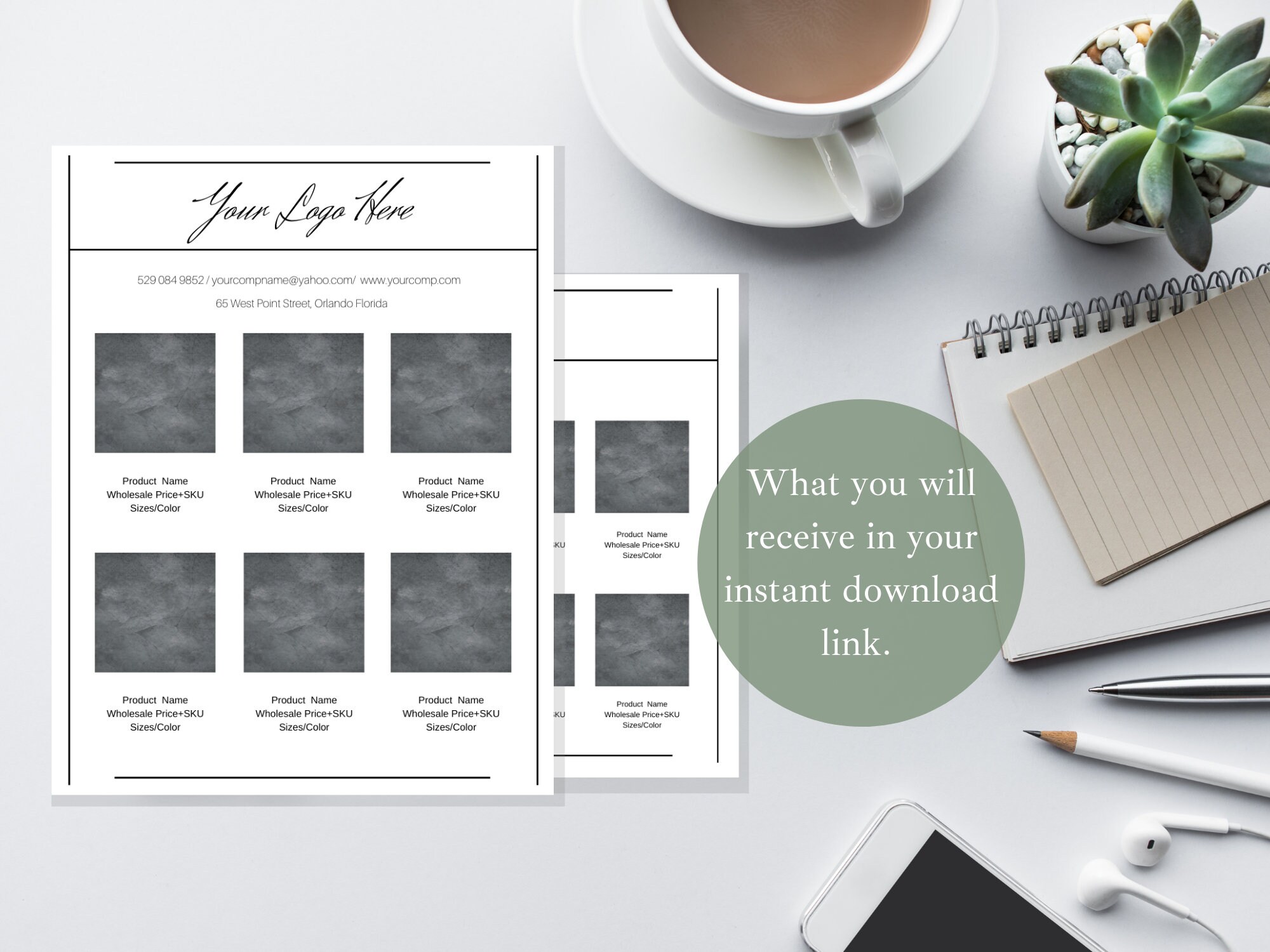 Wholesale Line Sheet Customizable DIY Canva Printable Line Sheet ...