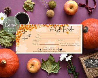Fall Gift Certificate - Etsy