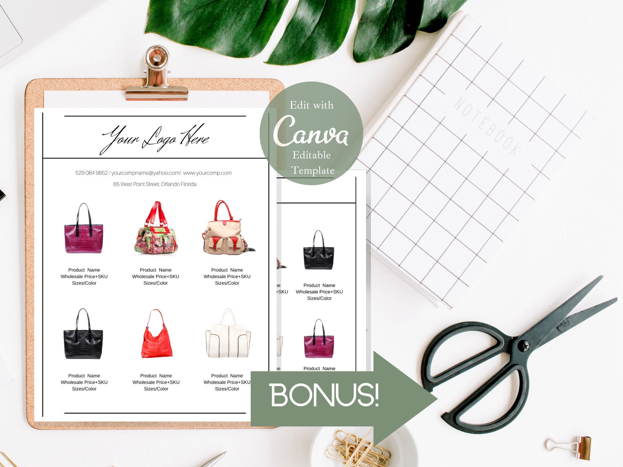 Wholesale Line Sheet Customizable DIY Canva Printable Line Sheet ...