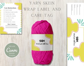 Editable Template Wool Package Logo Yarn Label Sheep Wool - Etsy