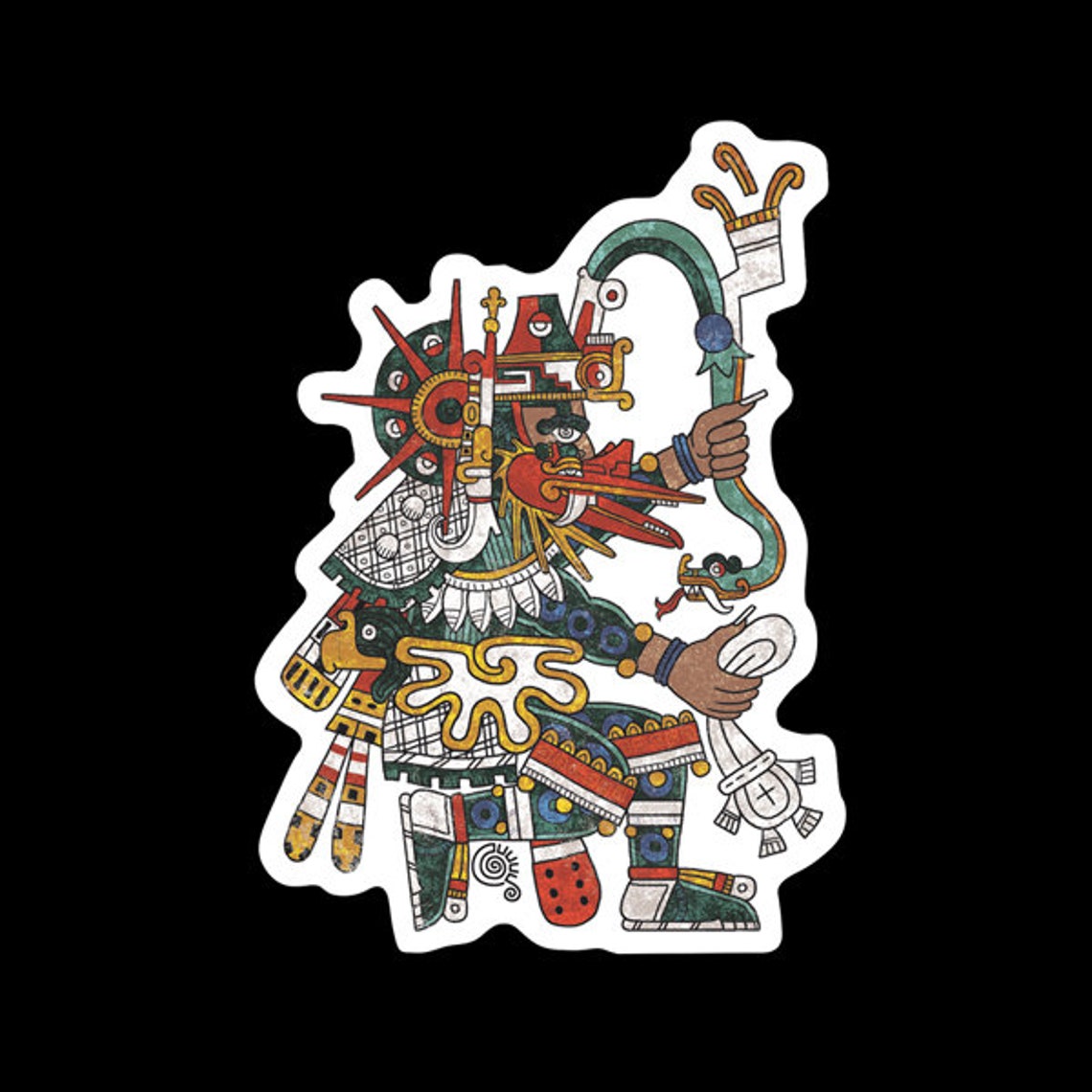 Quetzalcoatl Sticker, Vinyl Sticker, Aztec, Codex, Mexica - Etsy