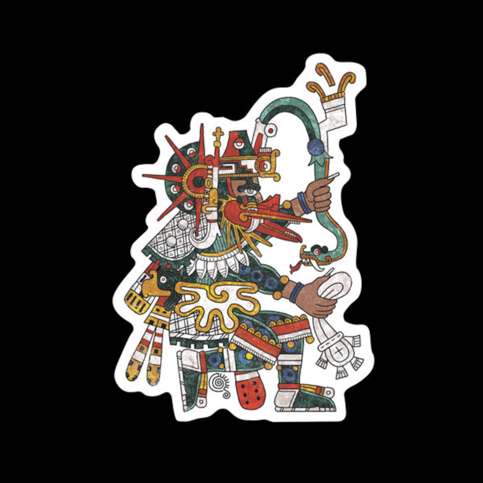 Quetzalcoatl Sticker, Vinyl Sticker, Aztec, Codex, Mexica - Etsy