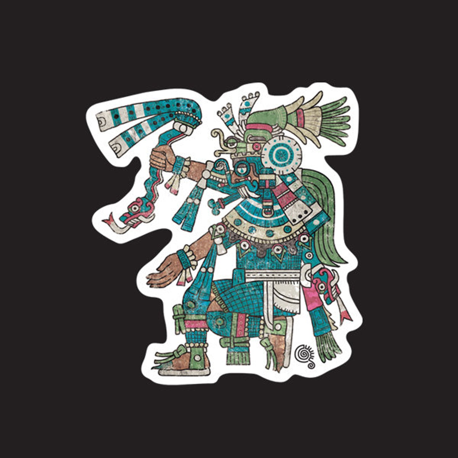 Tlaloc Sticker, Vinyl Sticker, Aztec, Codex, Mexica - Etsy