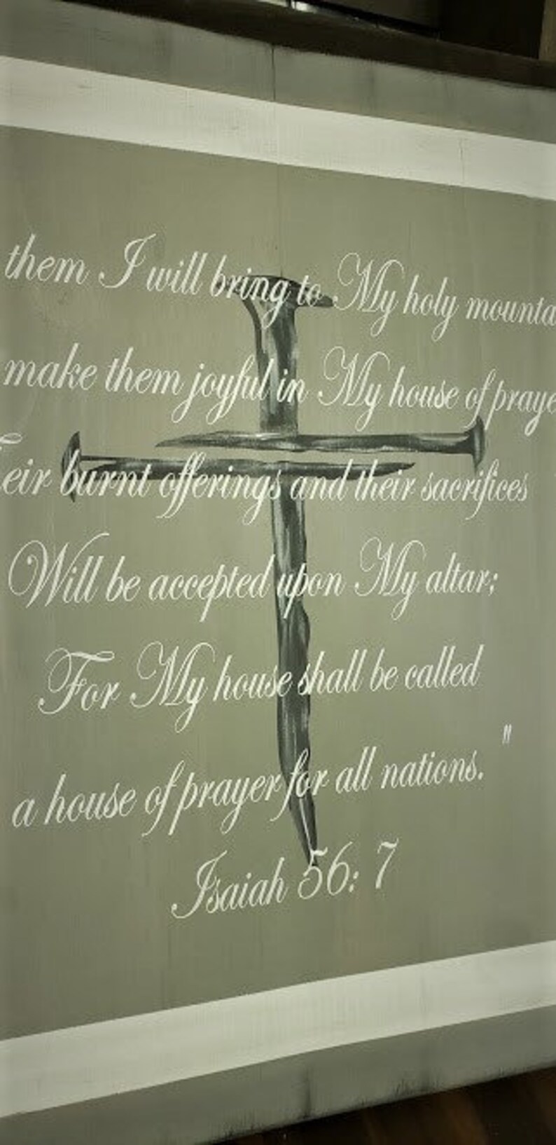 Scripture Cross CUSTOM Painted Wood Sign shipping Included - Etsy