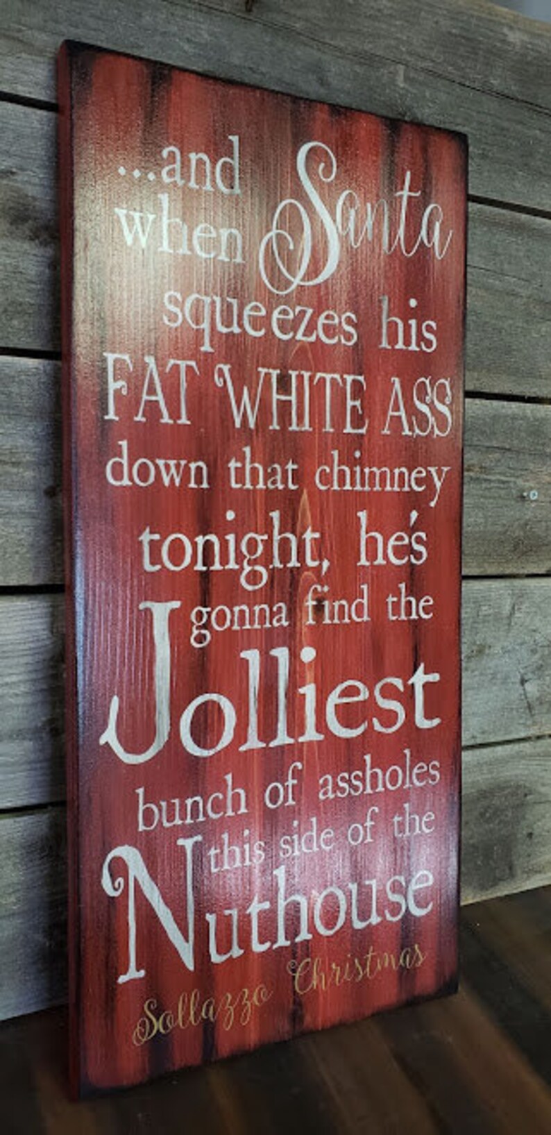 Wood Sign Rustic Style Christmas Vacation Quote: Custom FAMILY - Etsy