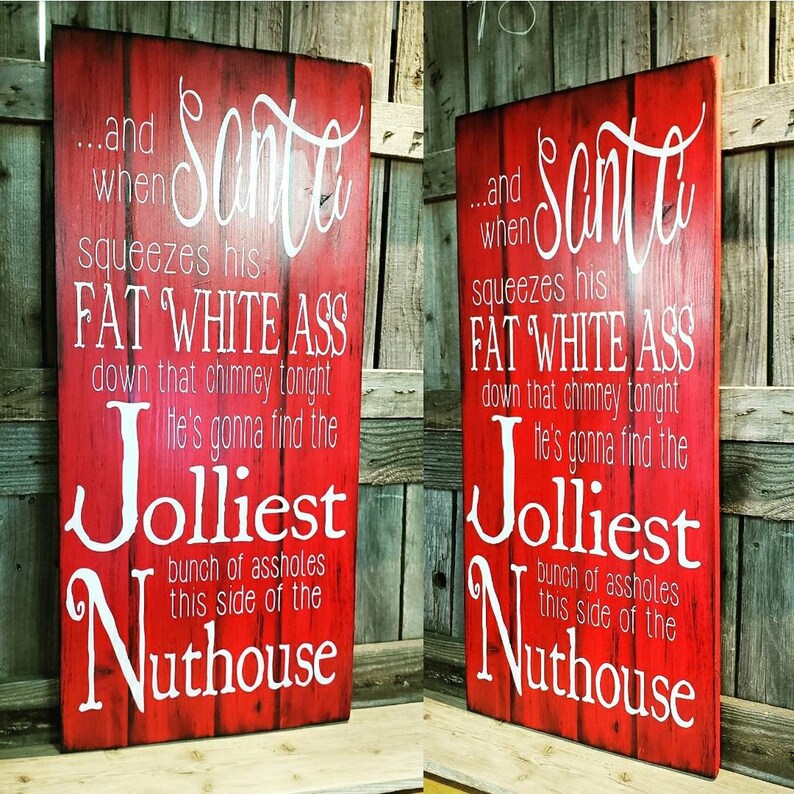 Wood Sign Rustic Style Christmas Vacation Quote: Custom FAMILY - Etsy