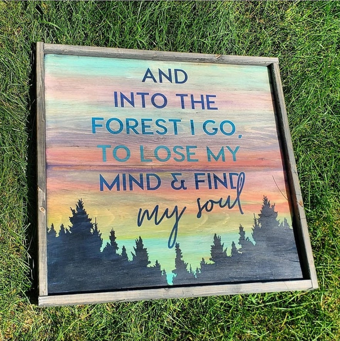 Custom Boho Quote Round. Into the Forest or Custom Quotation. - Etsy