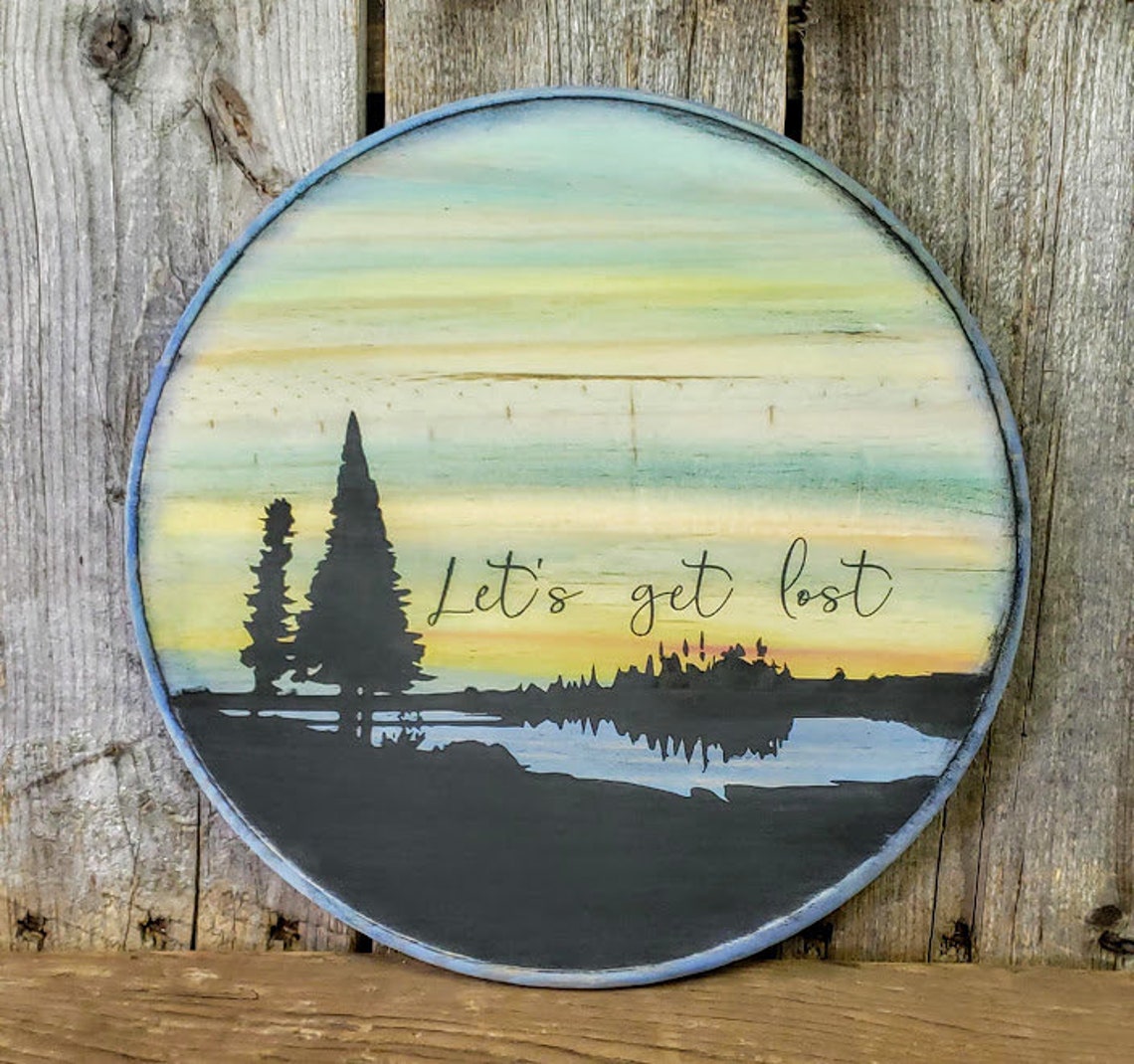 Custom Quote and Sunset Wooden Sign Choose Your Quote - Etsy