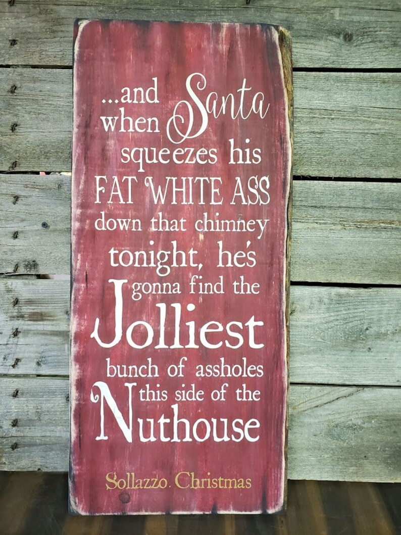 Wood Sign Rustic Style Christmas Vacation Quote: Custom FAMILY - Etsy